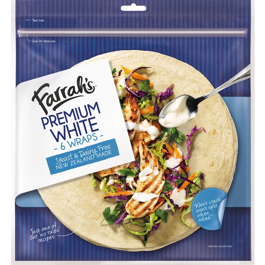 White Wraps 6 pack – The Foodbank Project